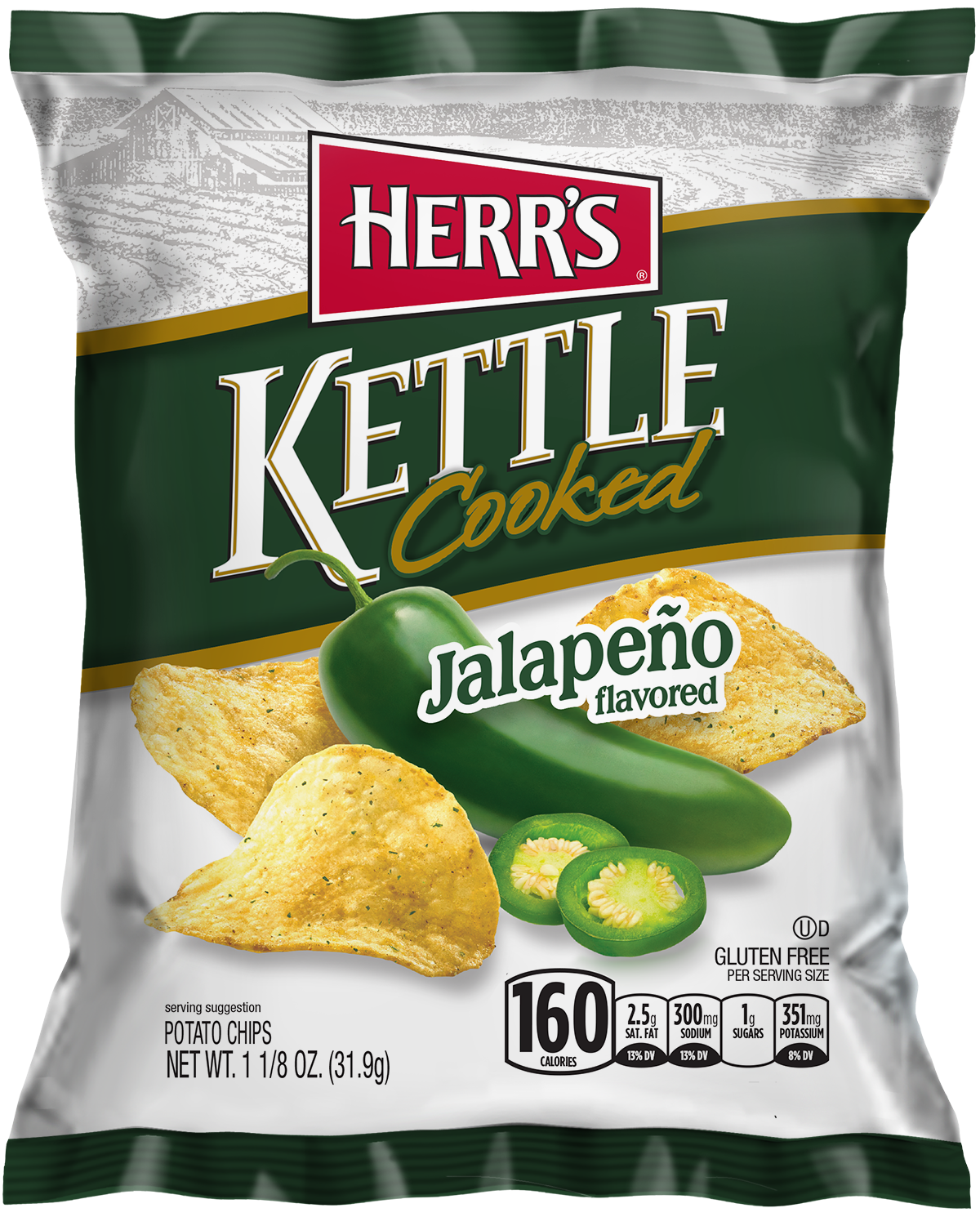 Jalapeno Kettle Cooked Potato Chips Herrs